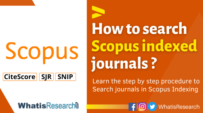 How to search Scopus indexed journals - WhatisResearch