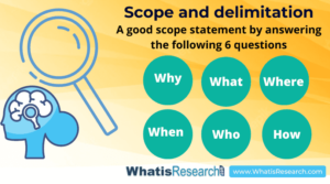 Scope and delimitation. All things you need to know - WhatisResearch